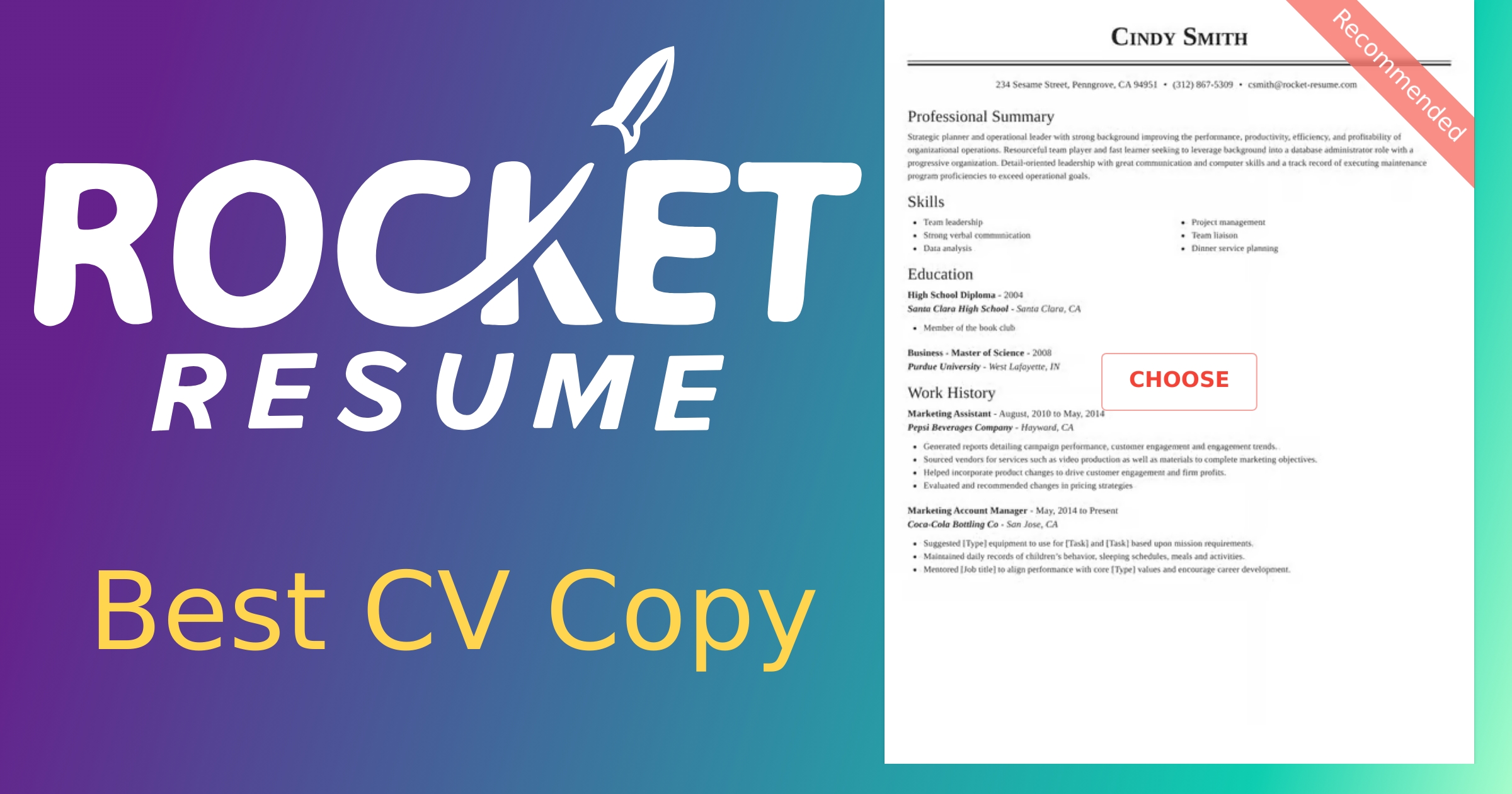 Build Your CV, Free Templates & Examples | Rocket Resume