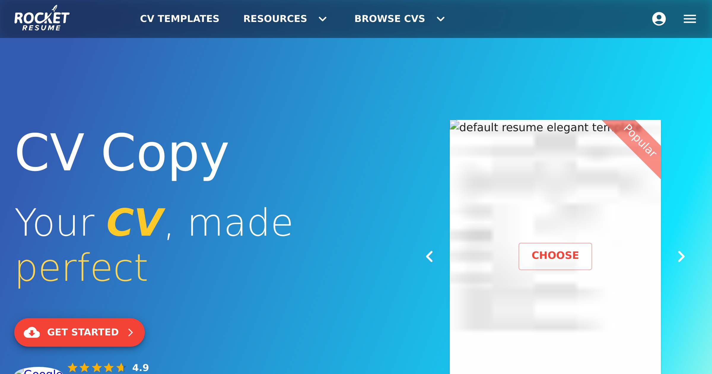 Build Your CV, Free Templates & Examples | Rocket Resume