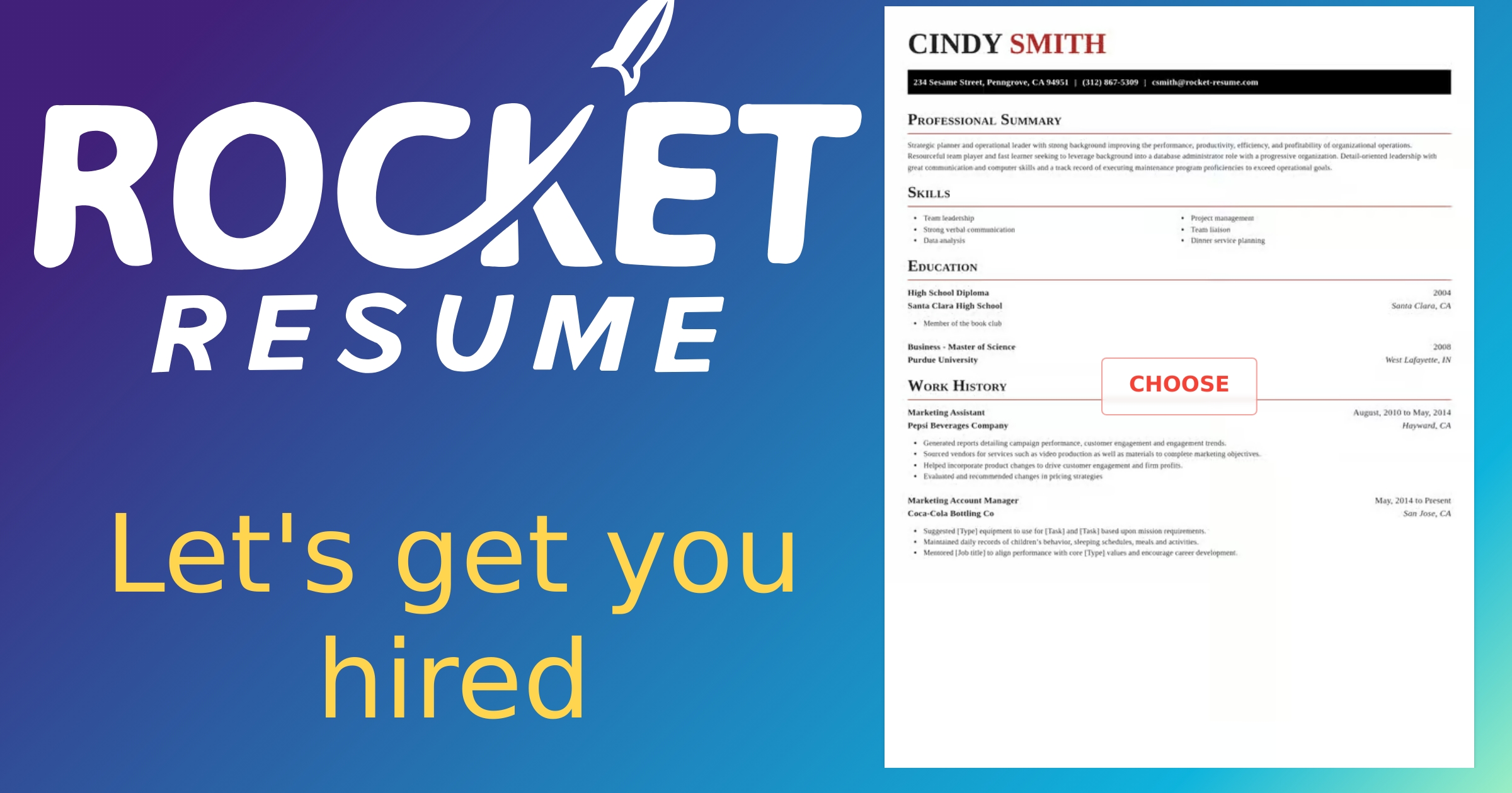 Landscape Construction Foreman CV Builder | Rocket Resume