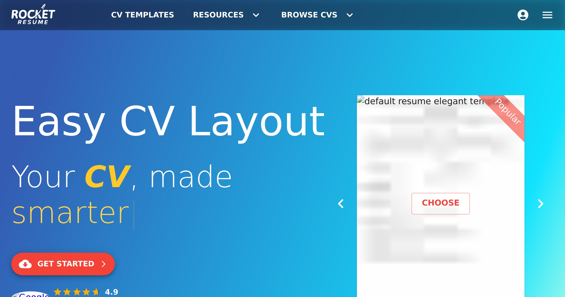 Build Your CV, Free Templates & Examples | Rocket Resume