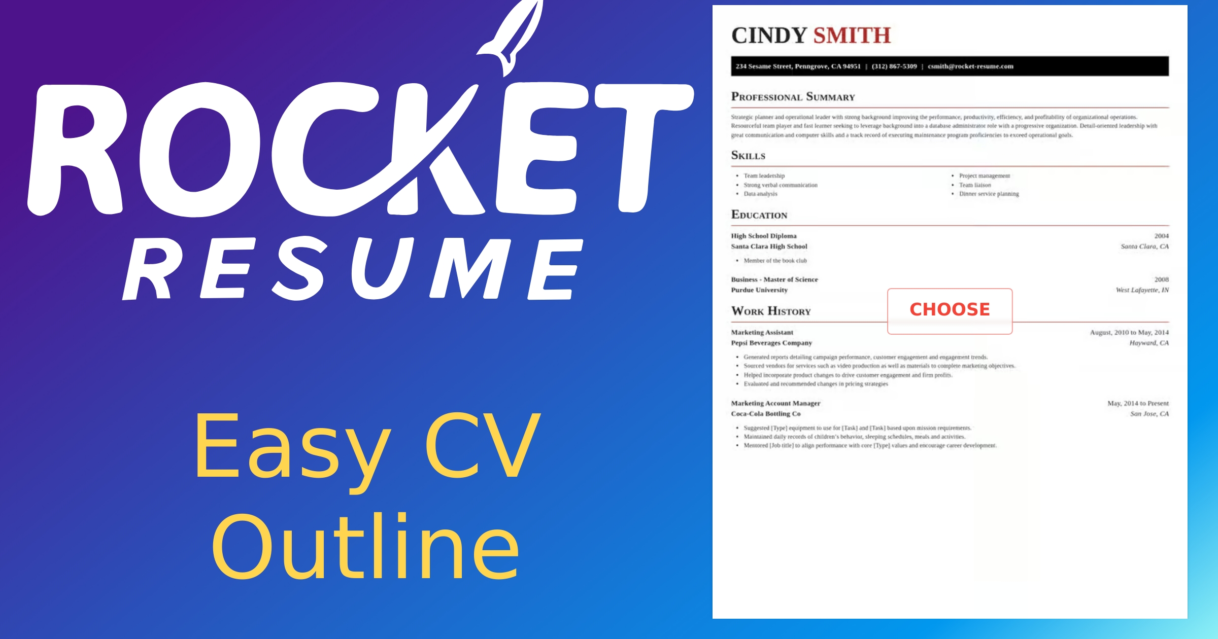 Build Your CV, Free Templates & Examples | Rocket Resume