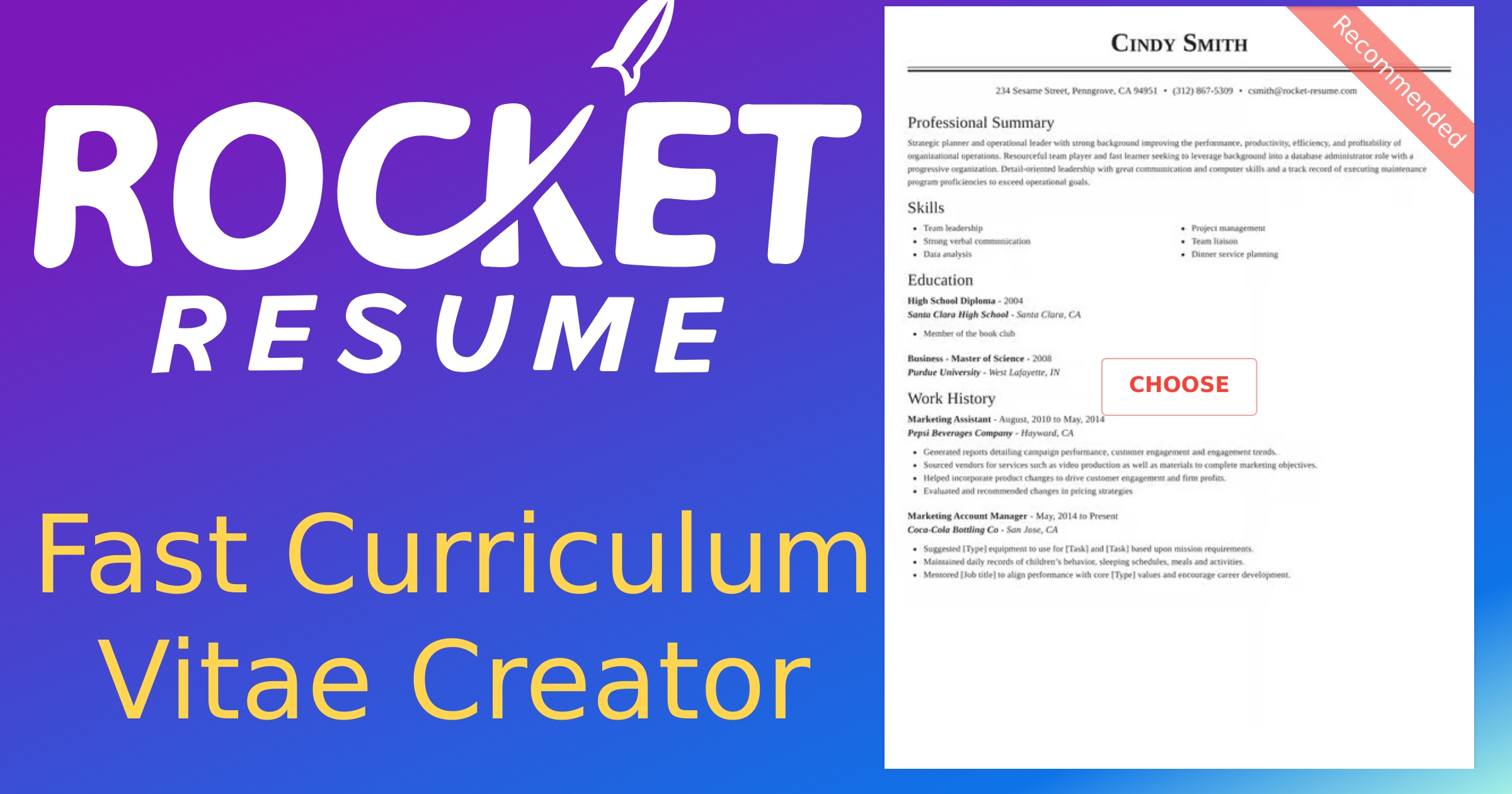 Create Your CV, Free Templates & Examples | Rocket Resume