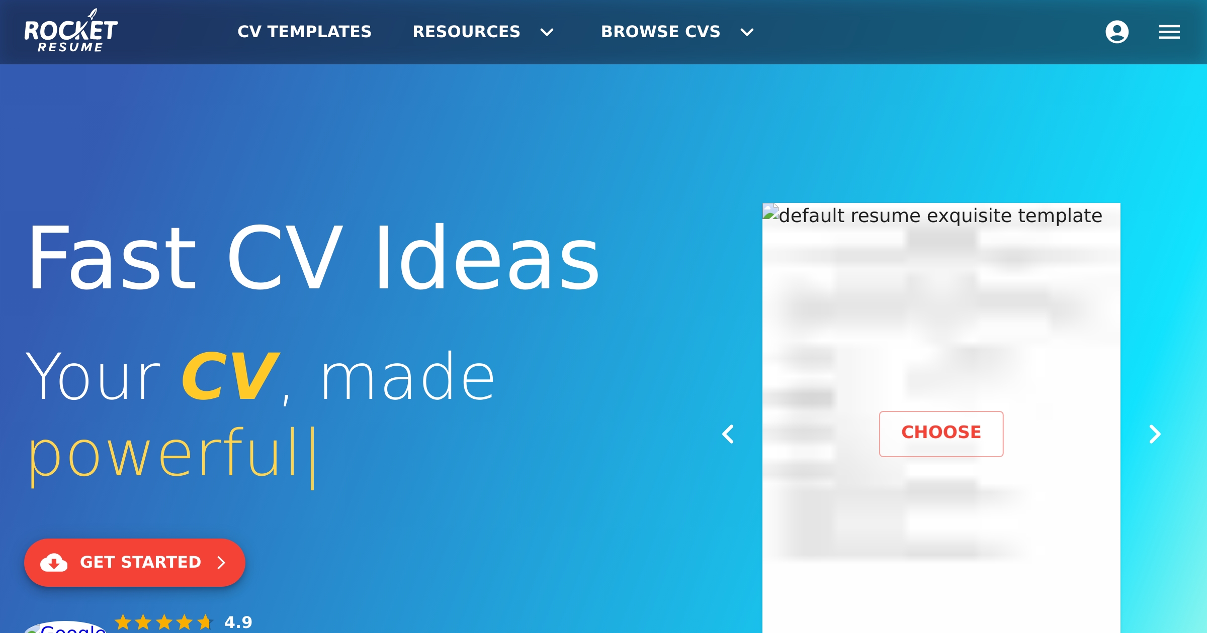 Build Your CV, Free Templates & Examples | Rocket Resume