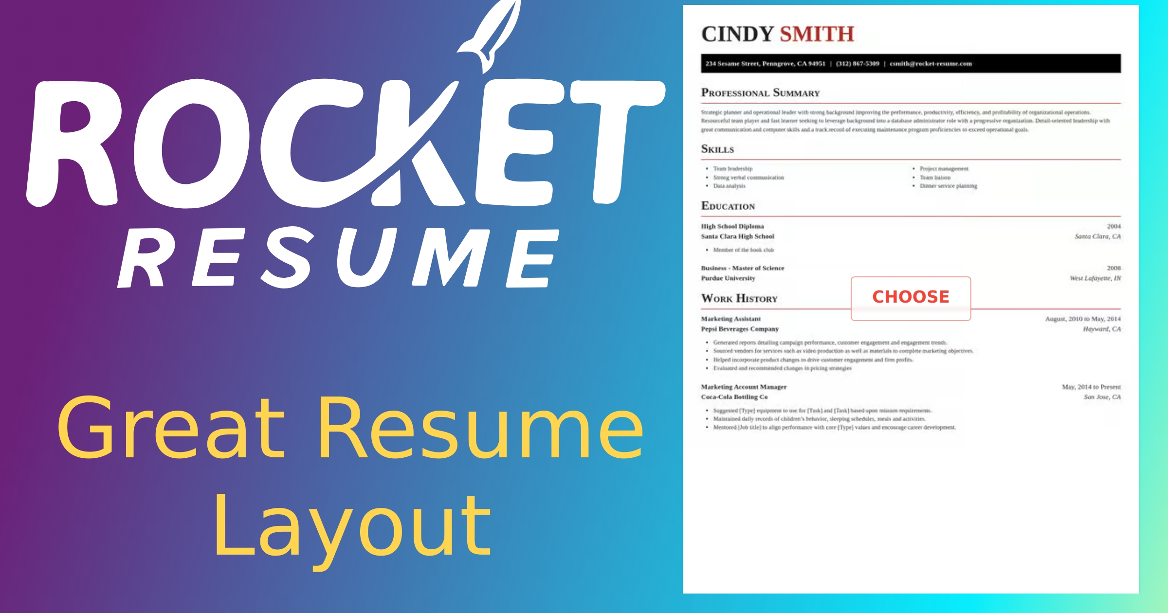 Build Your Resume, Free Templates & Examples | Rocket Resume