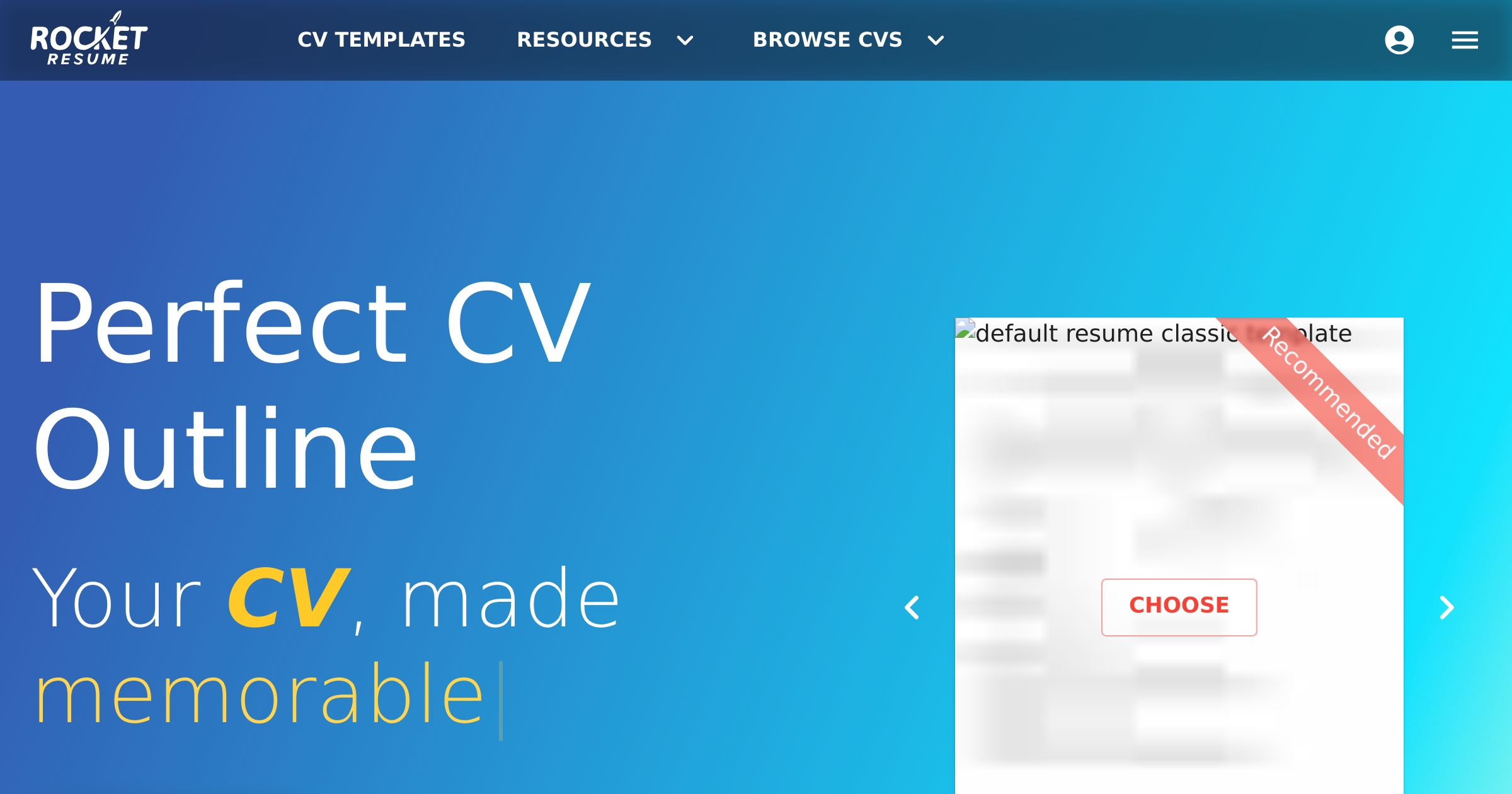 Build Your CV, Free Templates & Examples | Rocket Resume