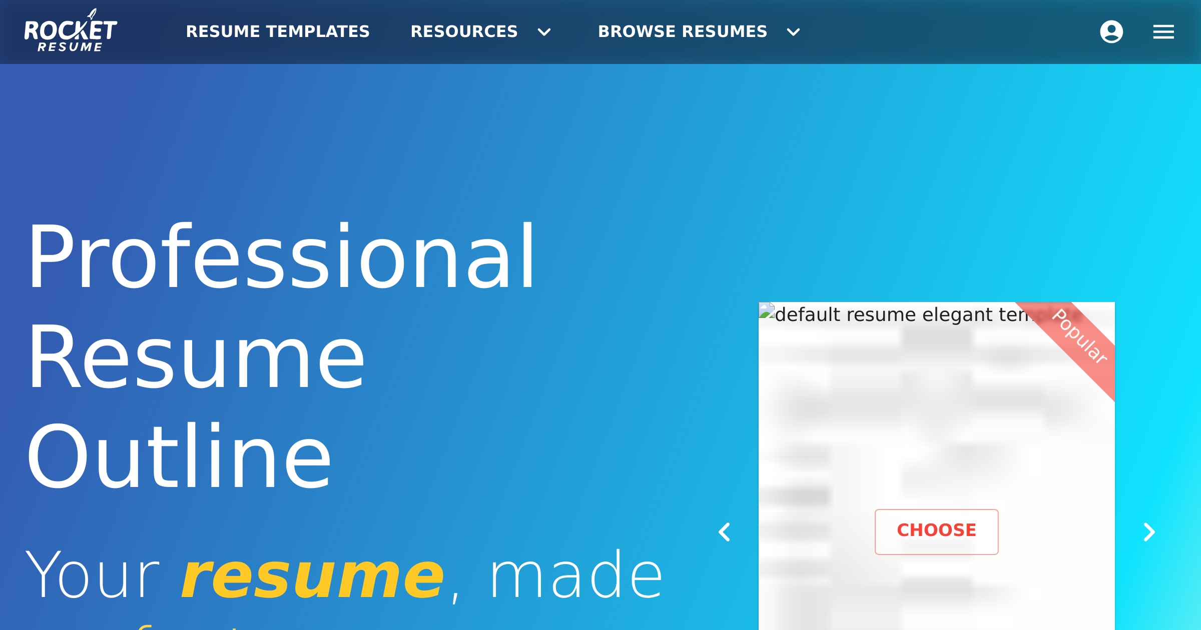 Build Your Resume, Free Templates & Examples | Rocket Resume
