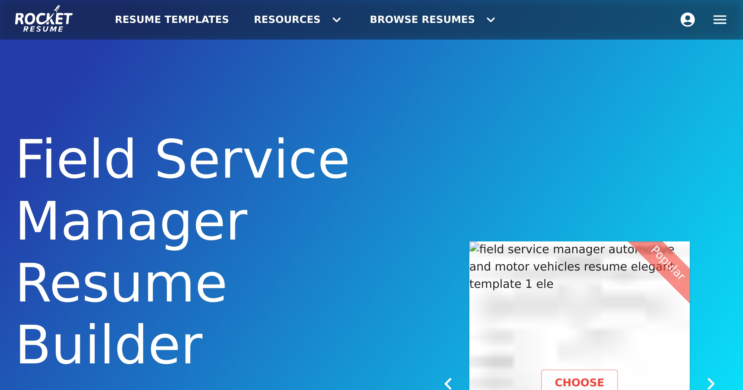 Field Service Manager Resume Builder | Rocket Resume