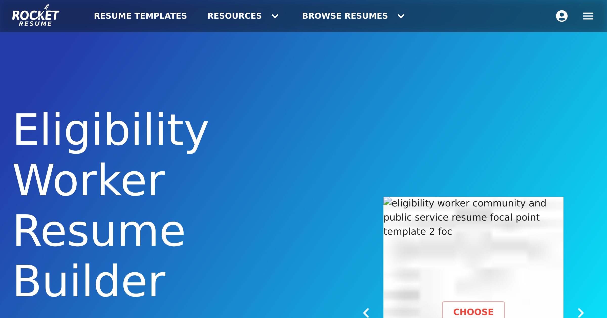 Eligibility Worker Resume Builder | Rocket Resume