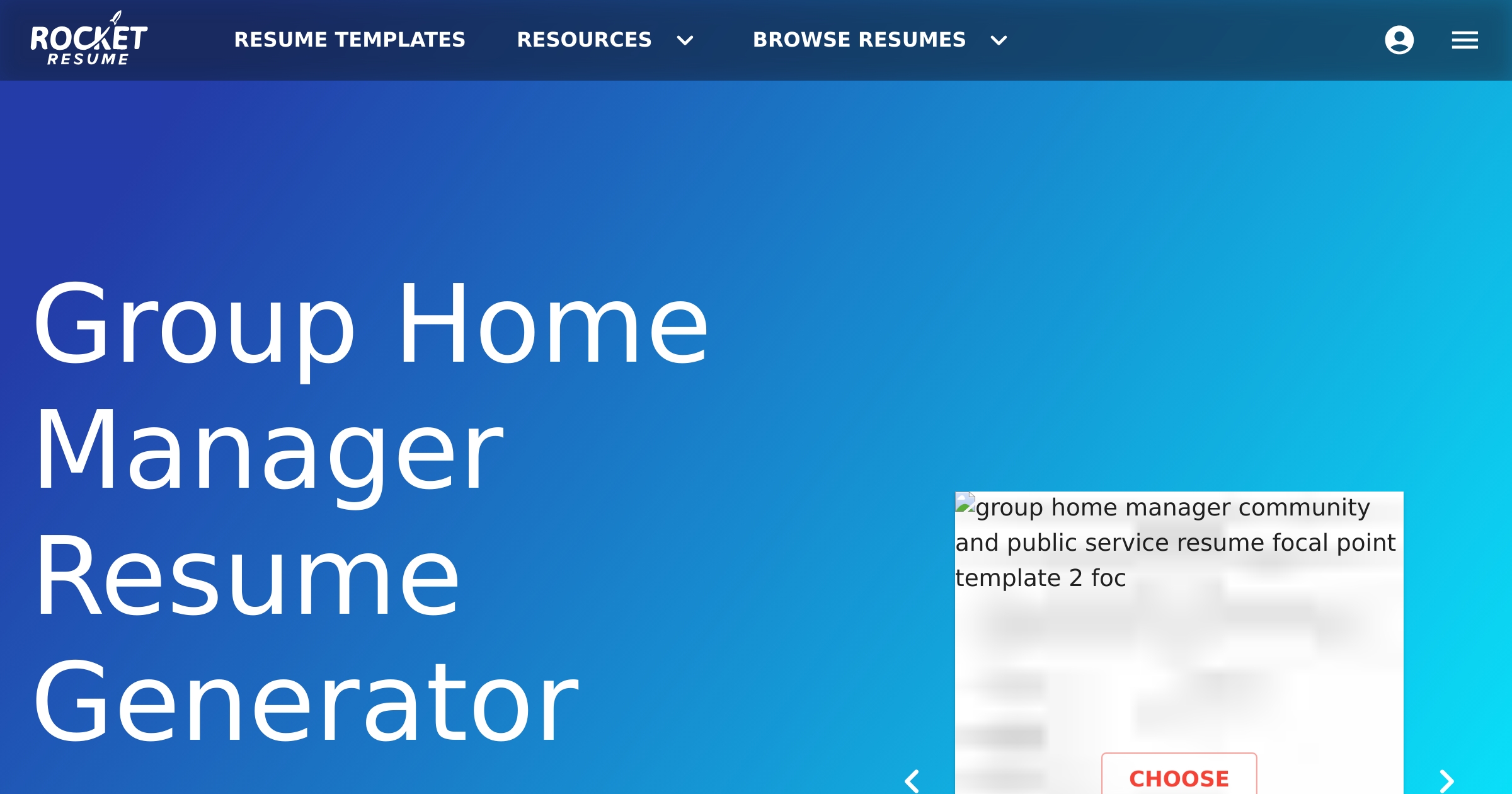 Group Home Manager Resume Generator | Rocket Resume