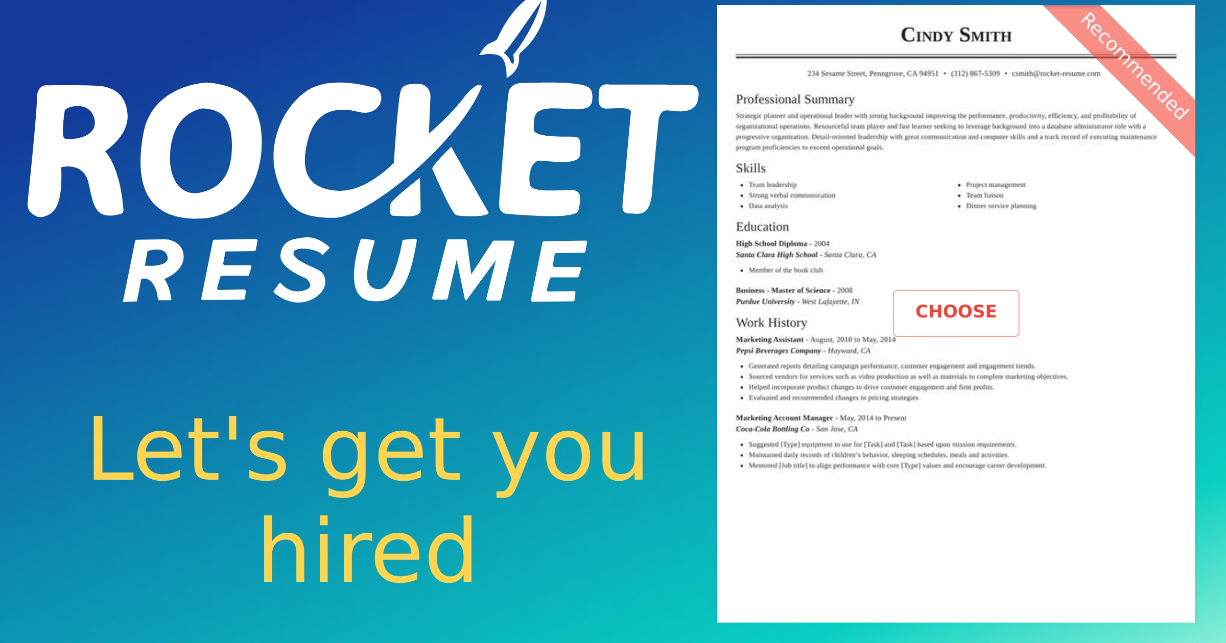 Vocal Coach Resume Generator | Rocket Resume