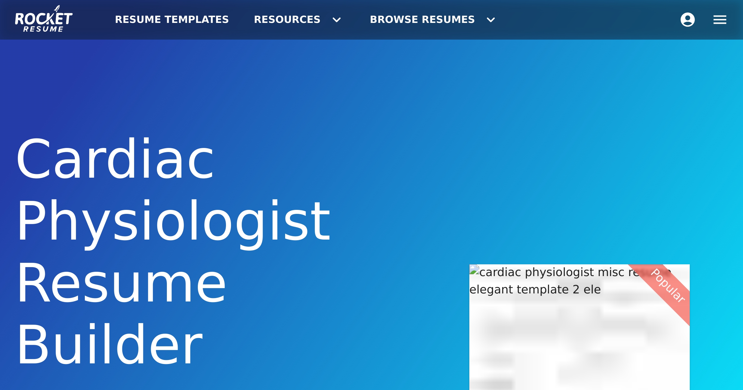 Cardiac Physiologist Resume Builder | Rocket Resume