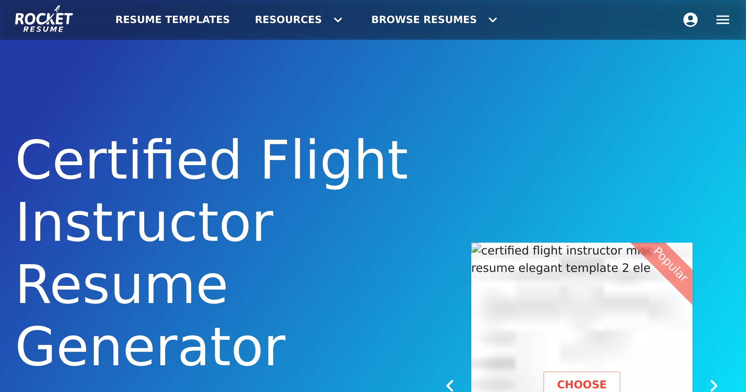 Certified Flight Instructor Resume Generator | Rocket Resume