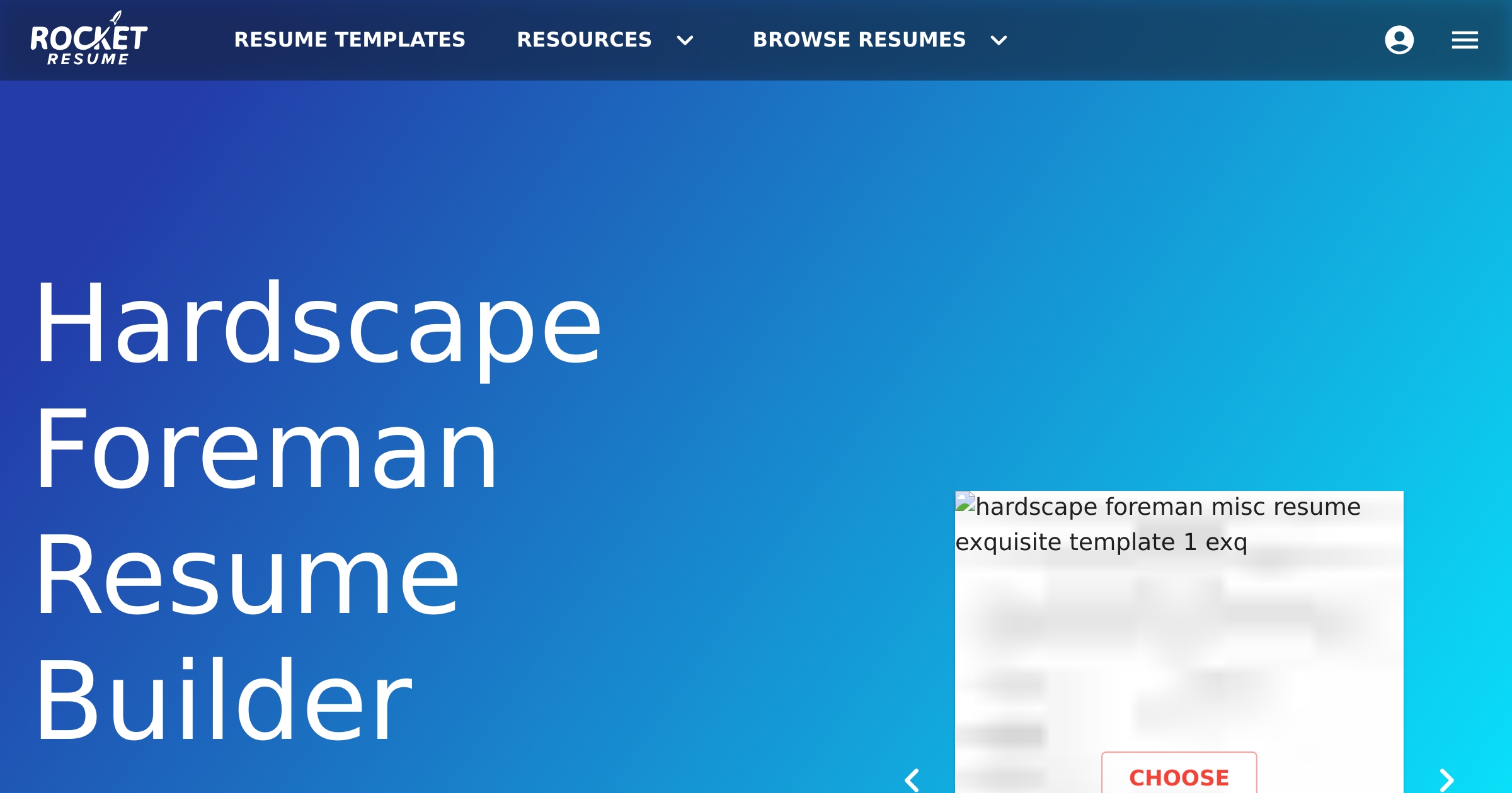 Hardscape Foreman Resume Builder | Rocket Resume