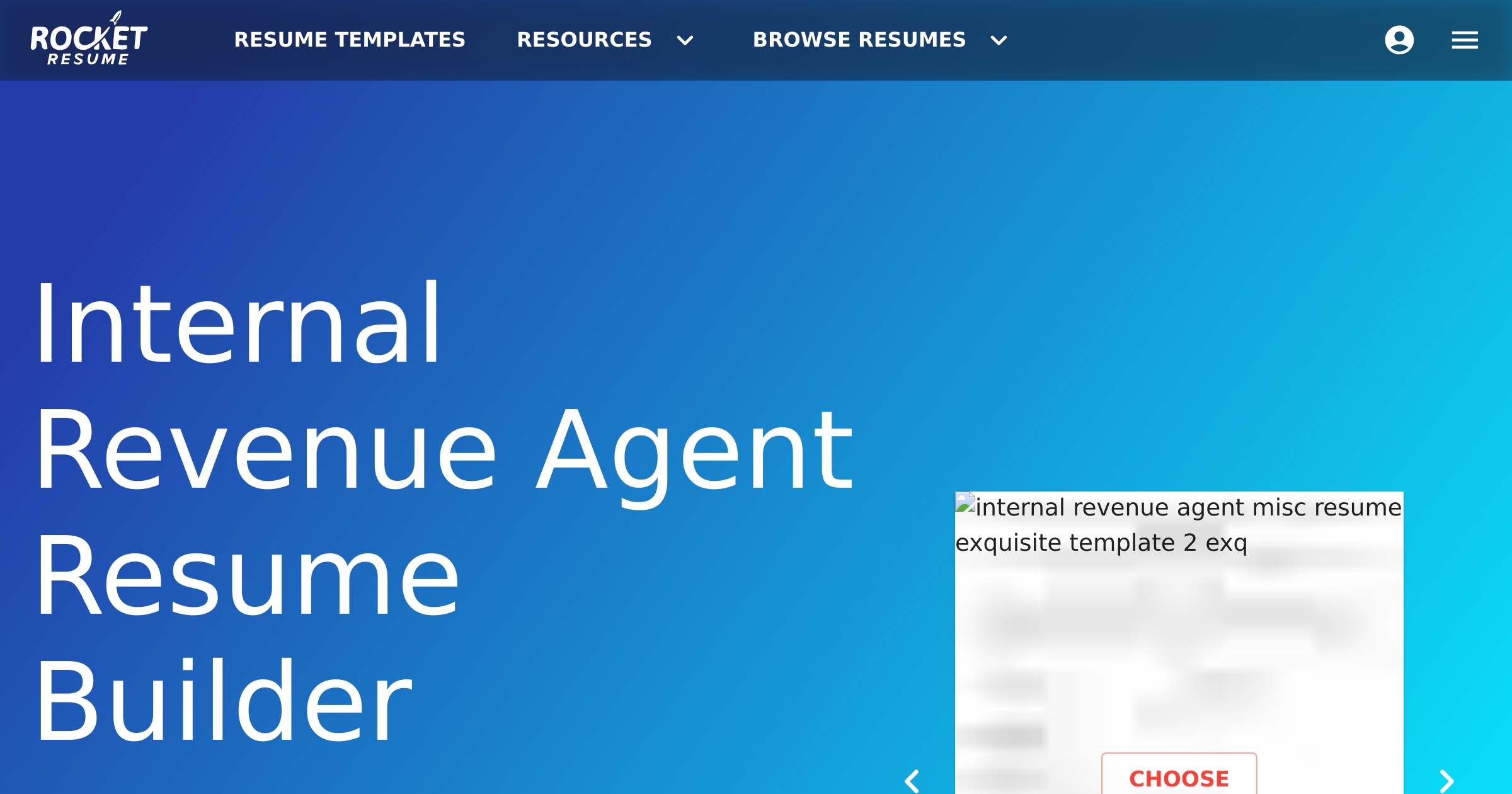 Internal Revenue Agent Resume Builder | Rocket Resume