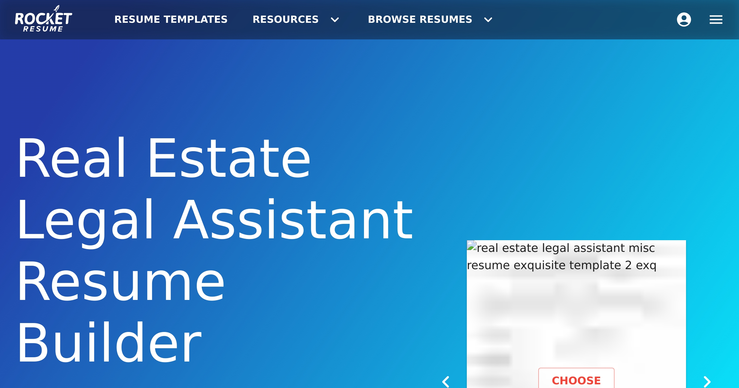Real Estate Legal Assistant Resume Builder | Rocket Resume