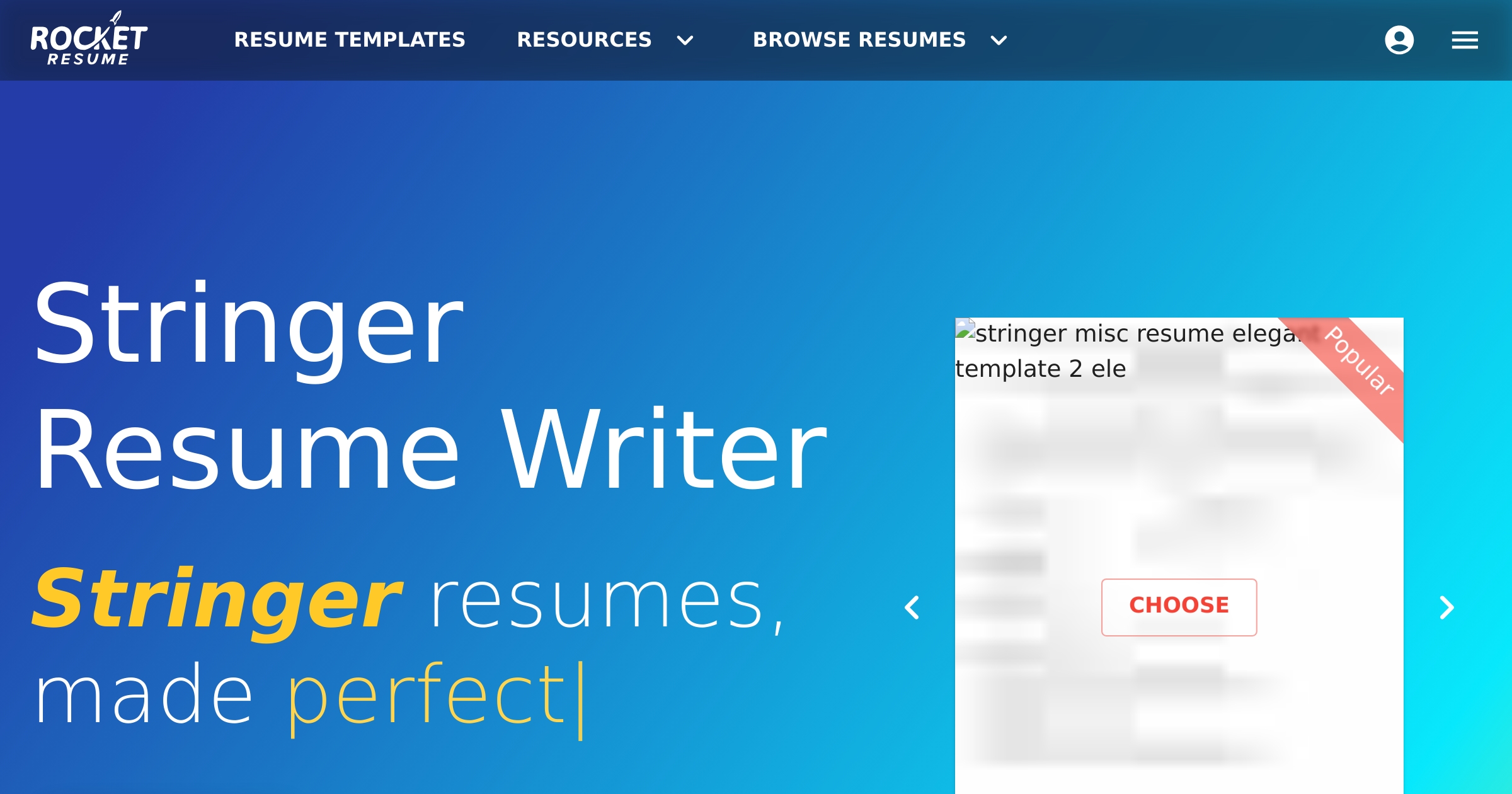 Stringer Resume Writer | Rocket Resume