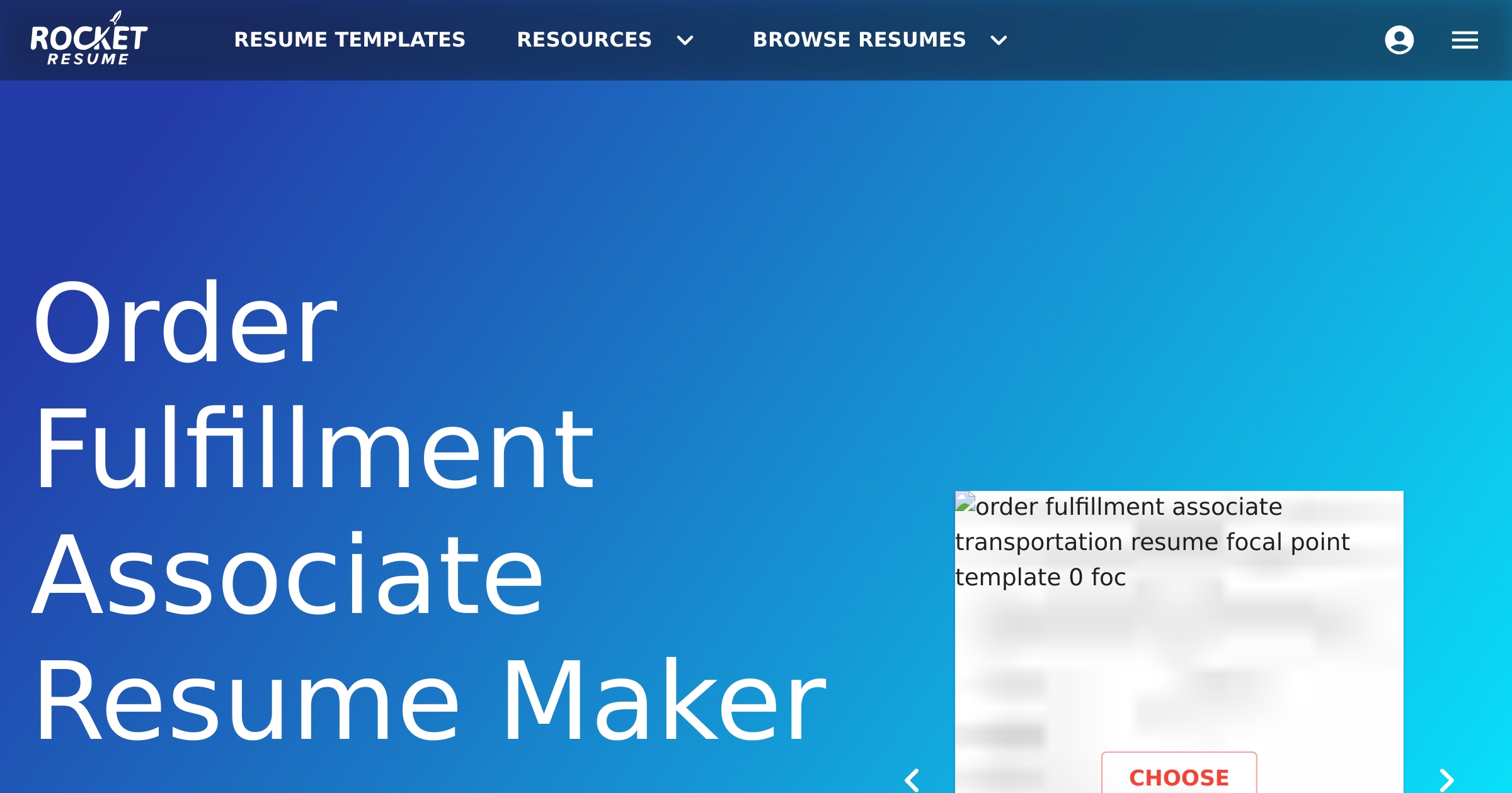 Order Fulfillment Associate Resume Maker | Rocket Resume