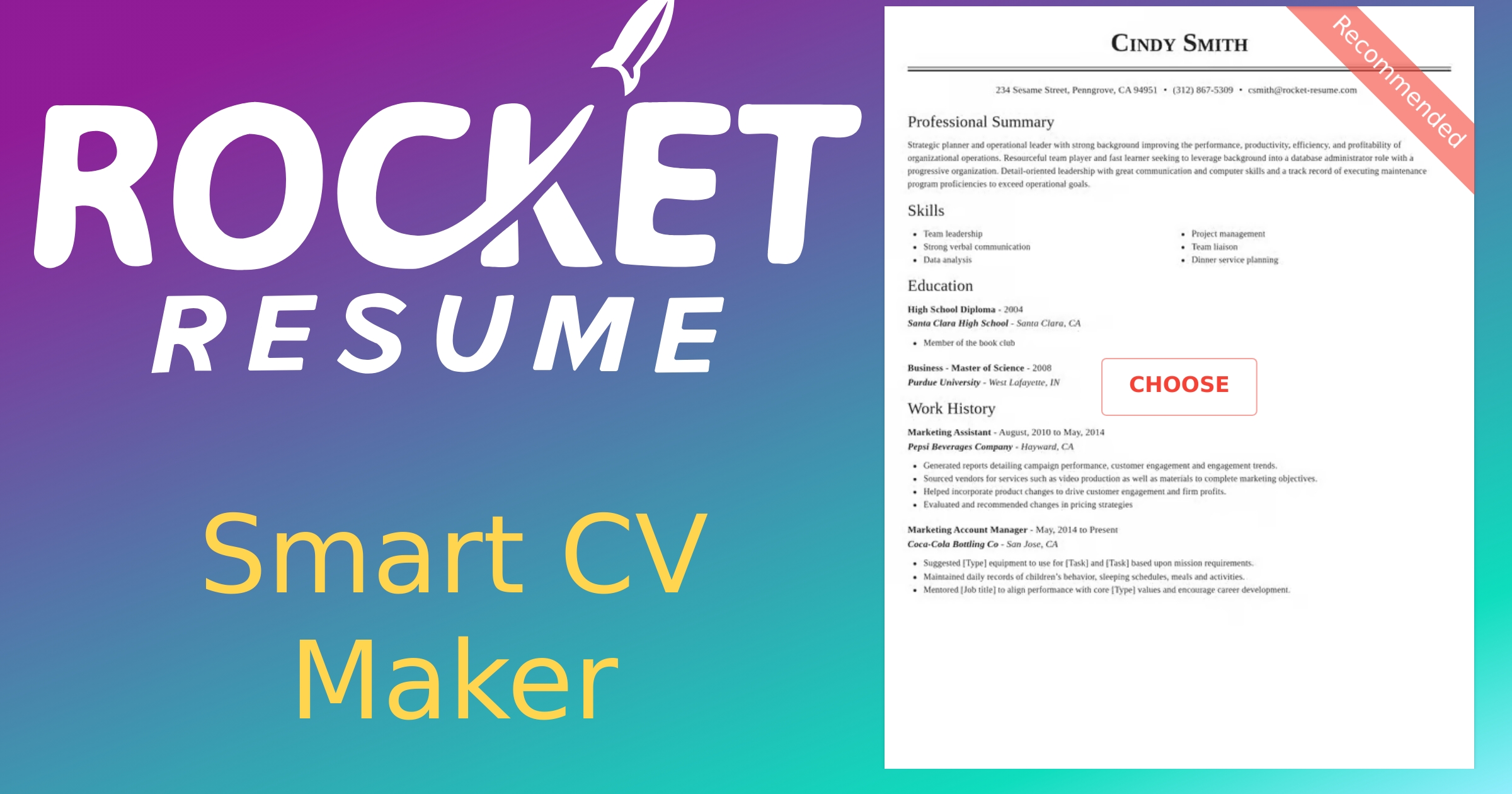 Make Your CV, Free Templates & Examples | Rocket Resume