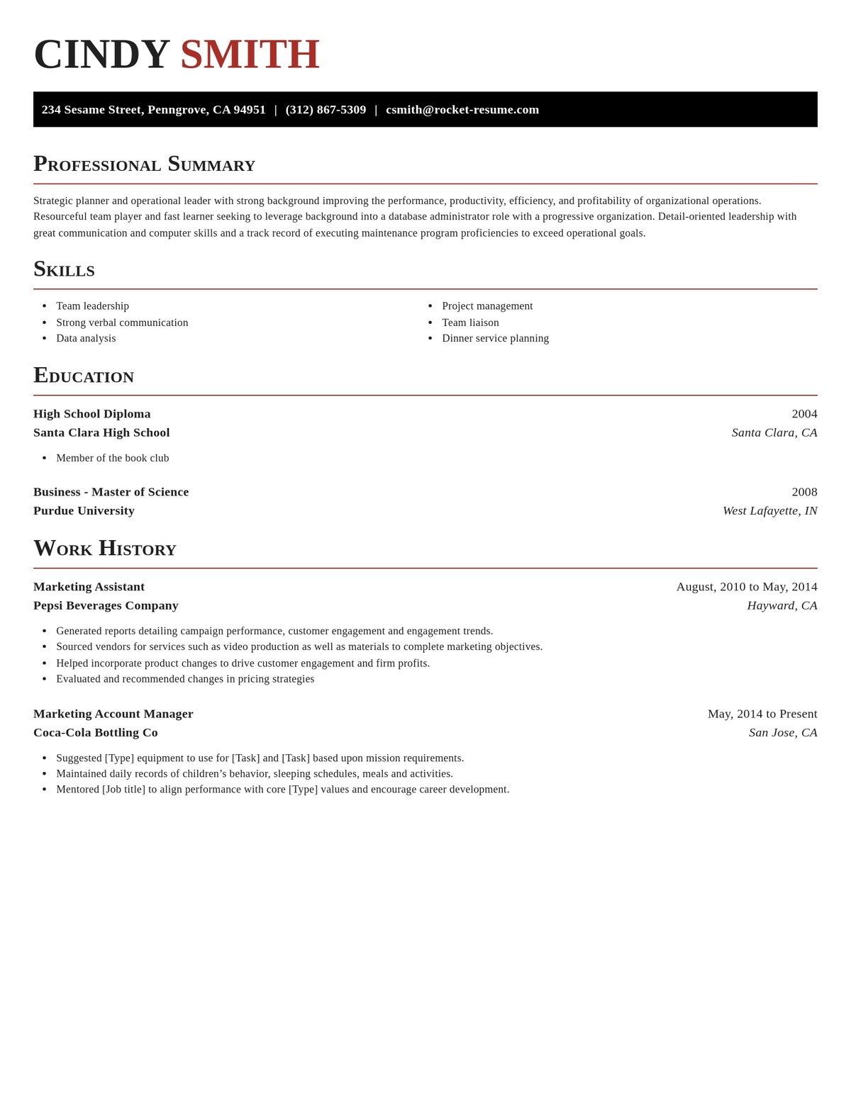 Build Your Resume, Free Templates & Examples | Rocket Resume